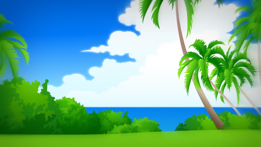 Animated Tropical Scenery Wallpaper