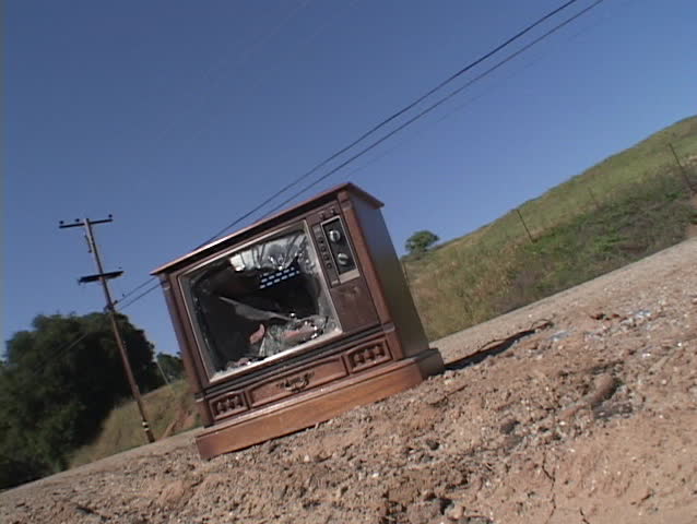 An Abandoned Vintage Television Set Stock Footage Video (100% Royalty ...
