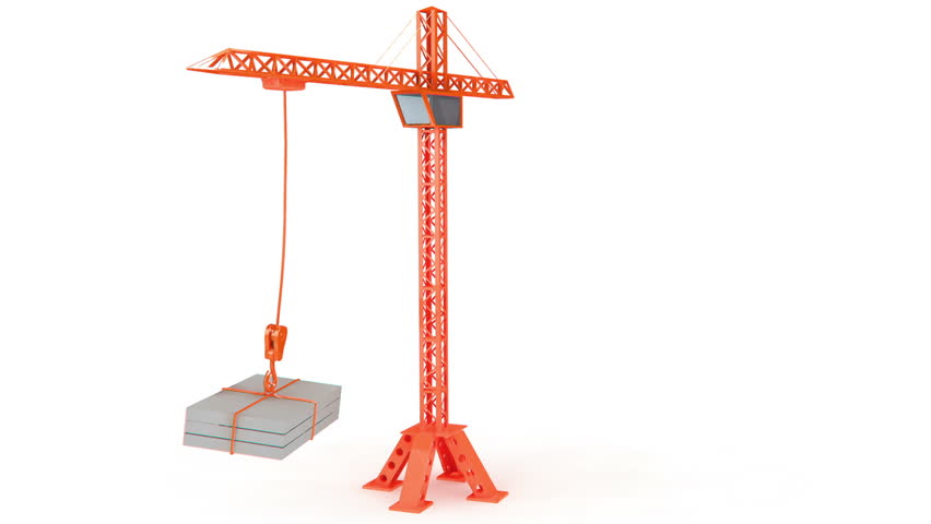 Animation Of Crane On White Background Stockvideos & Filmmaterial ...