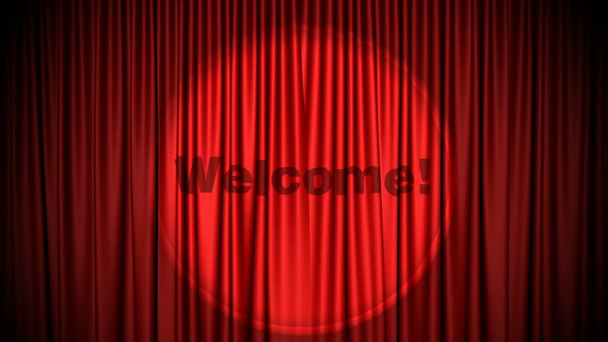 Red, Cinema Style Curtain with Stock Footage Video (100% Royalty-free ...