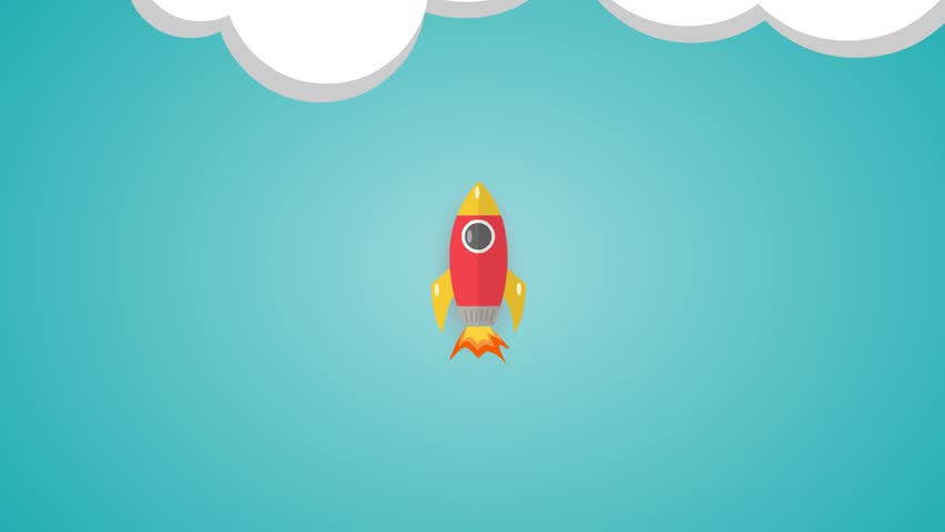 Flying Rocket In Space 4K Animation Stock Footage Video 17250742 ...