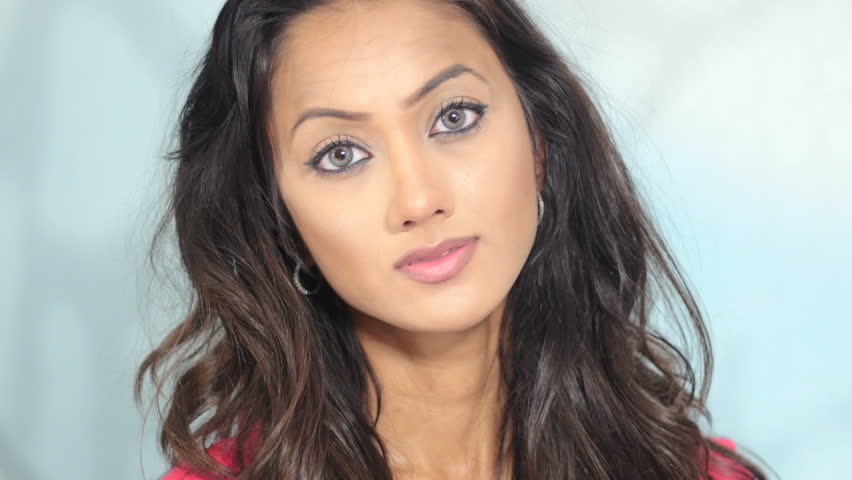 Sexy Ethnic Indian Beauty Woman In Bikini On Cloud Background Wall 9460