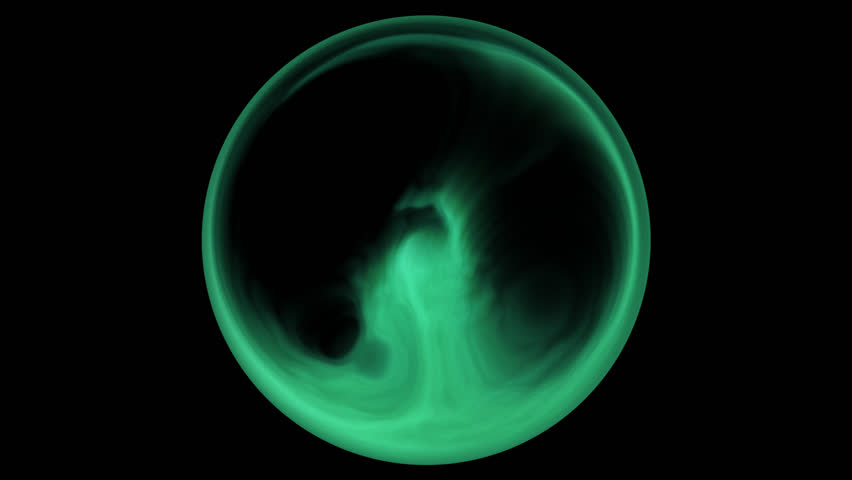 Light Blue Glowing Energy Flowing In Magic Crystal Ball - Seamless ...