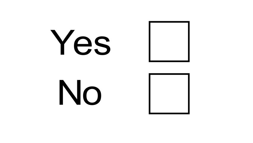 Yes No Vote Ticking Yes Vid os De Stock 100 Libres De Droit 