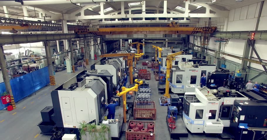 Inside of a Factory. Industrial Stock Footage Video (100% Royalty-free ...