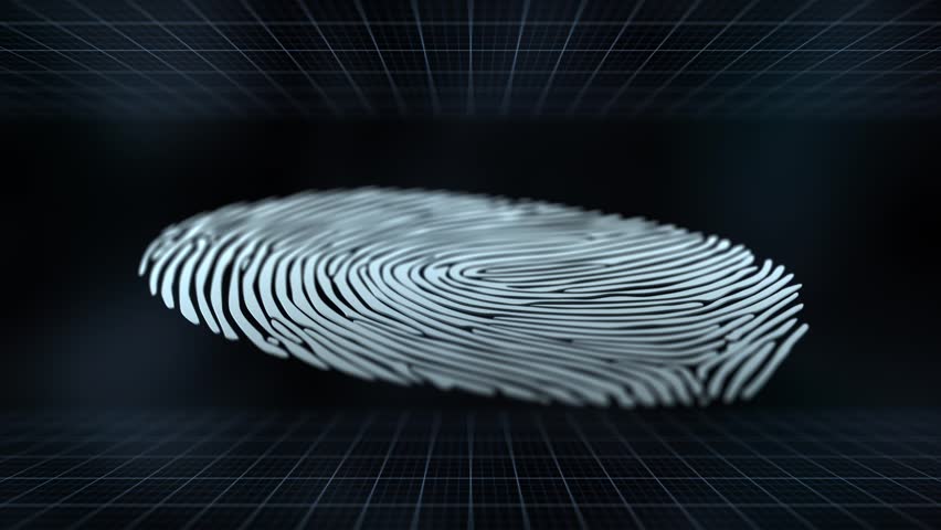 Conceptual Animation of a Fingerprint Stock Footage Video (100% Royalty ...