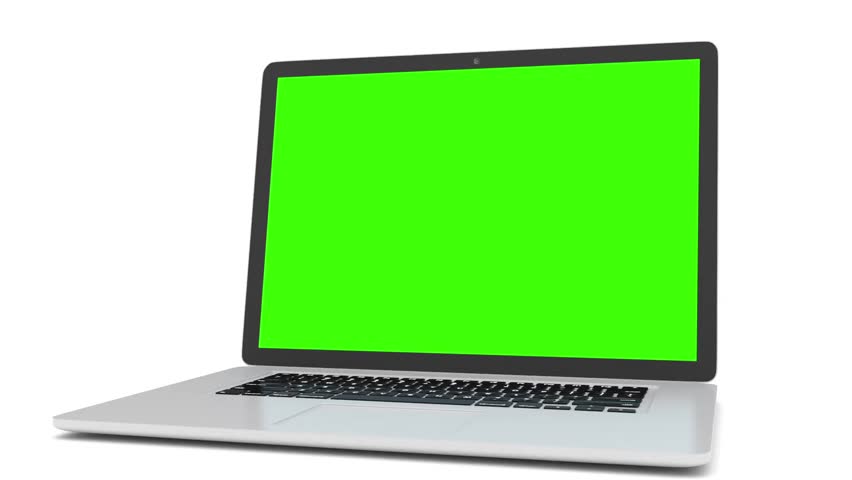 Laptop Computer Green Screen Background. Green Screened Laptop Computer ...