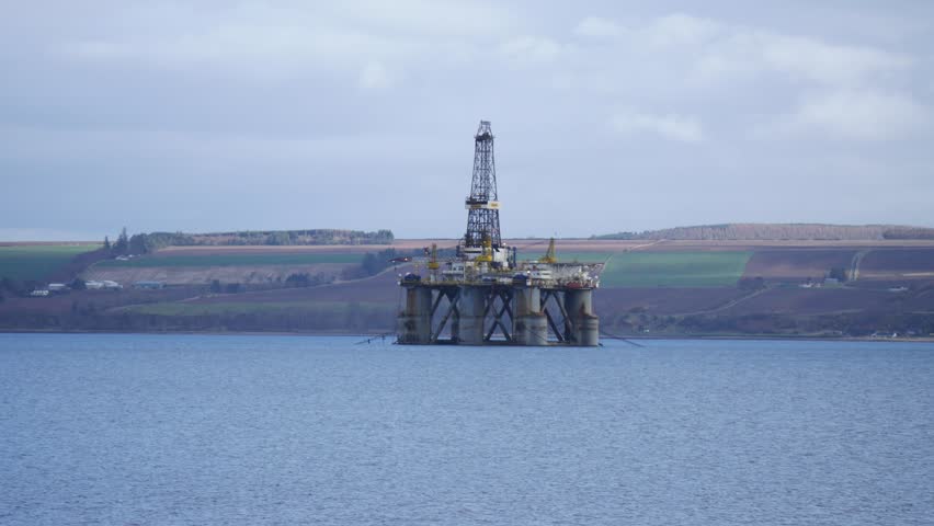 Oil Tower Inside The Ocean In Huntington Beach, California Stock ...