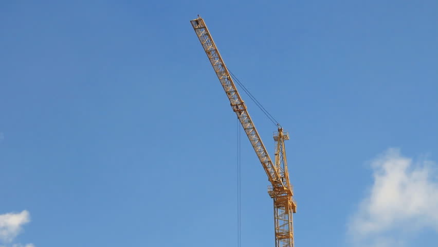 Cargo Tower Crane Swing in Stock Footage Video (100% Royalty-free ...