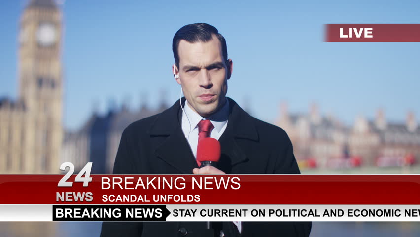4k news reporter doing live piece 스톡 비디오 | 16992097 | Shutterstock