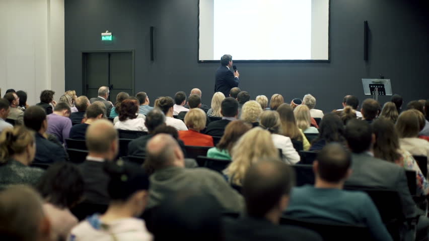 NSK MARCH 2016: A Lot Of People Sitting At A Seminar Lectures And ...