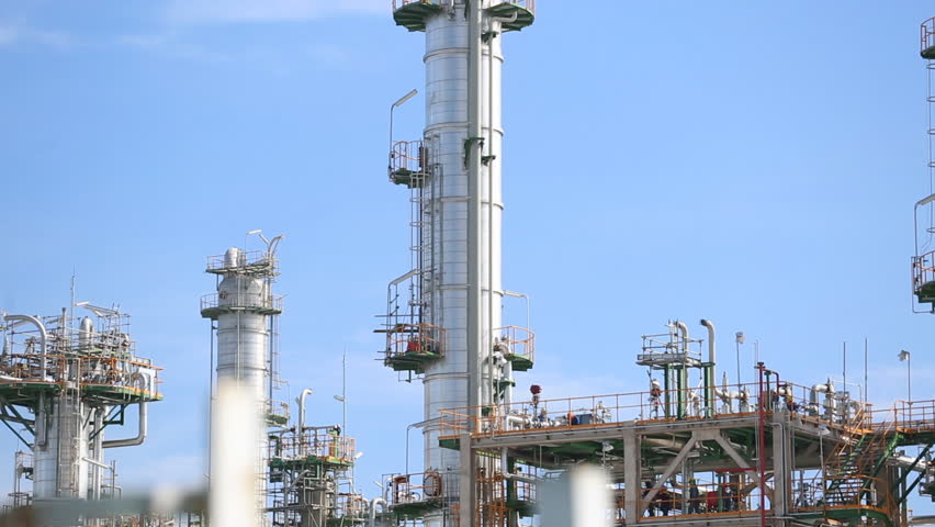Oil Refining Tower Stock Footage Video | Shutterstock