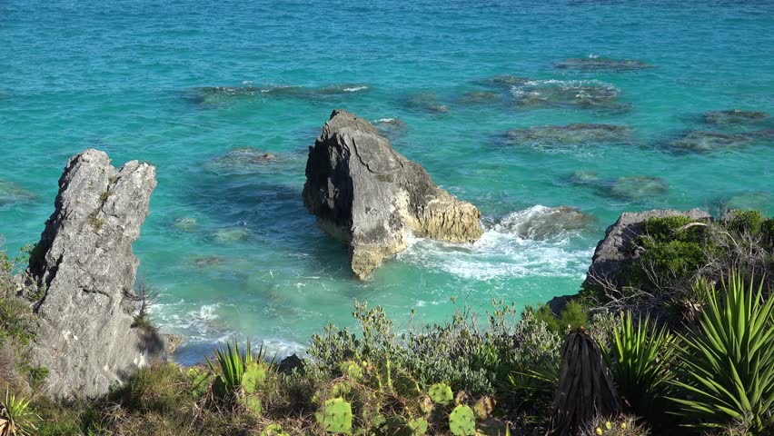 Sharp Rocks at the Shore Stock Footage Video (100% Royalty-free ...