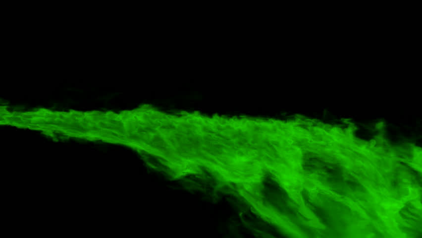 Animated Stream, Jet Of Green Toxic Smoke Or Gas Spreading Against ...