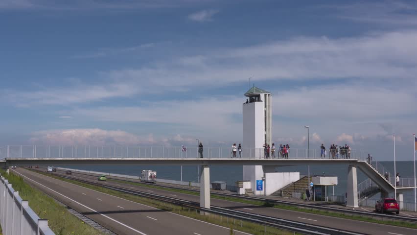 Vlietermonument, A Watchtower At The Dutch Afsluitdijk (enclosure Dam ...