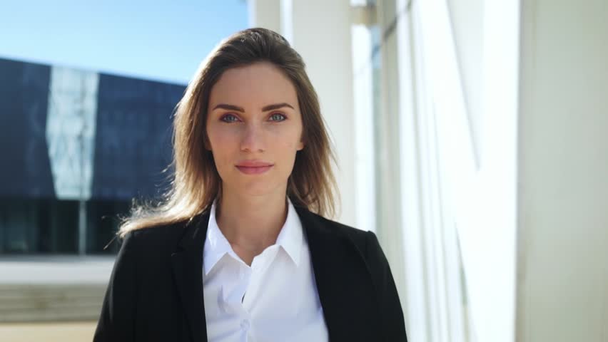 Beautiful Smiling Businesswoman Looking At Camera, Professional Female ...