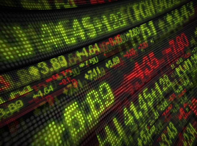 Stock Market Tickers Digital Data Stock Footage Video (100% Royalty ...