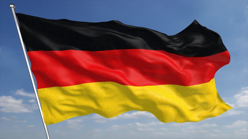 The 4K Germany Flag Animated Background Features A High Quality Germany ...