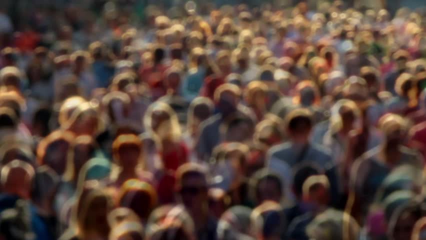 Street Filled With A Very Busy Anonymous Crowd Stock Footage Video ...