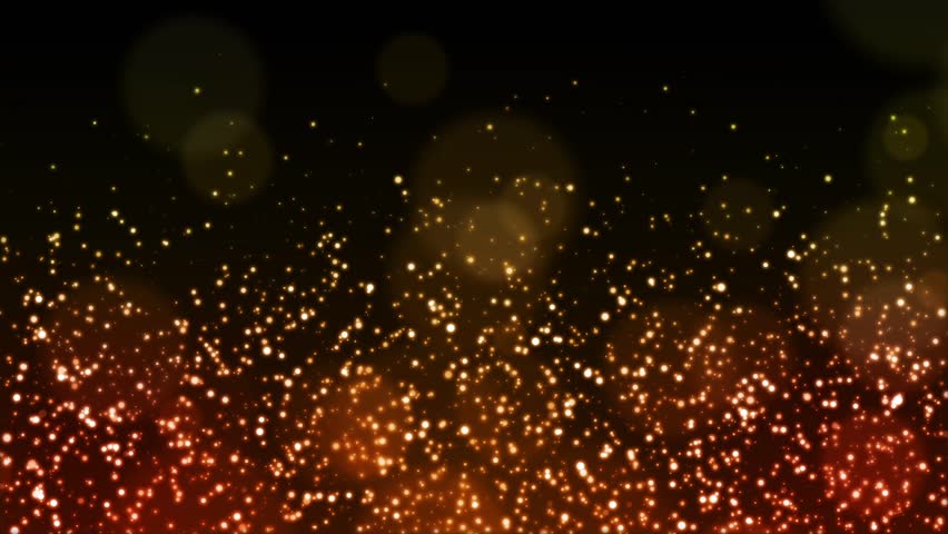 Abstract Bokeh Golden Ember Particles. HD Animation With Abstract ...