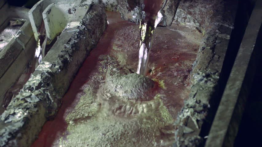 Liquid Melt Metal Flows from Stock Footage Video (100% Royalty-free ...