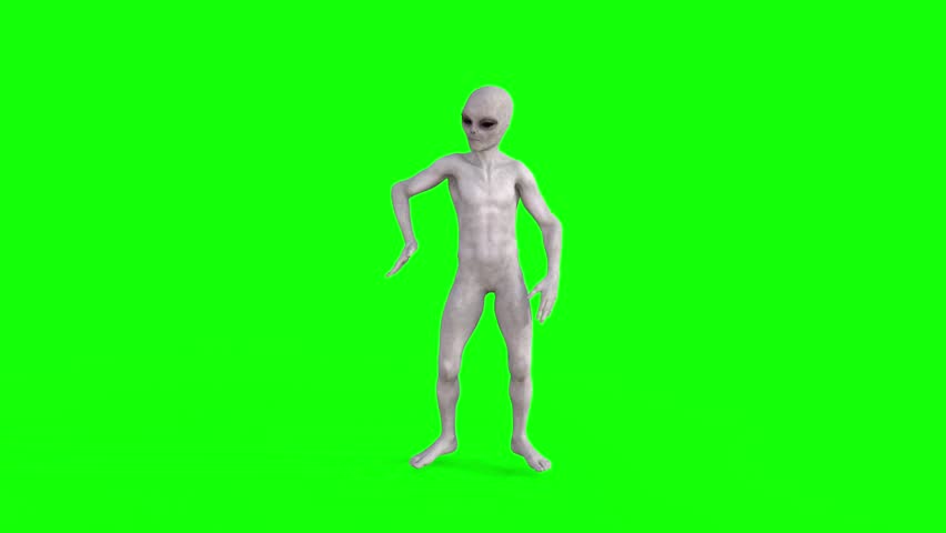 Alien Dances,green Screen, Hromakey Stock Footage Video (100% Royalty ...