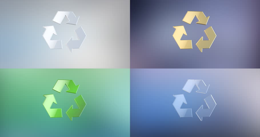 Video stock a tema Animated Recycle 3d Icon Loop (100% royalty free ...