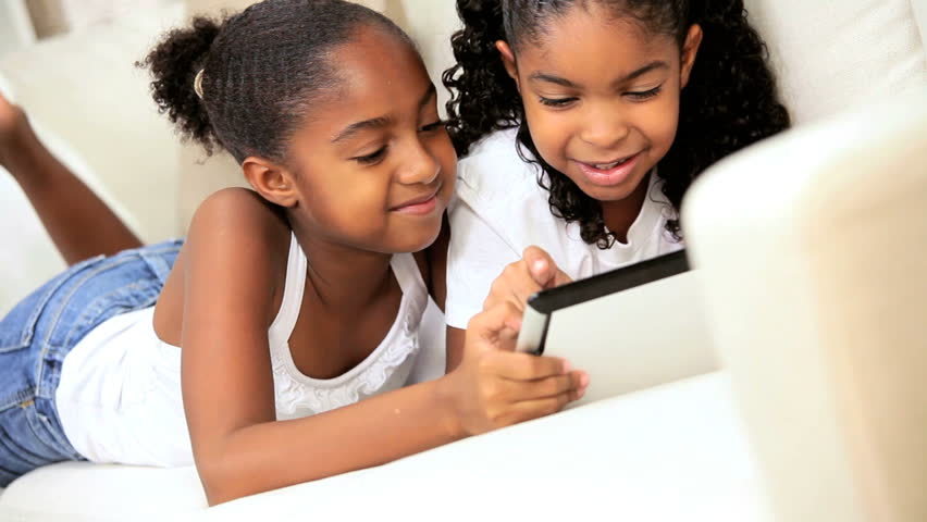 Stock video of african american children using a modern | 1923337 ...