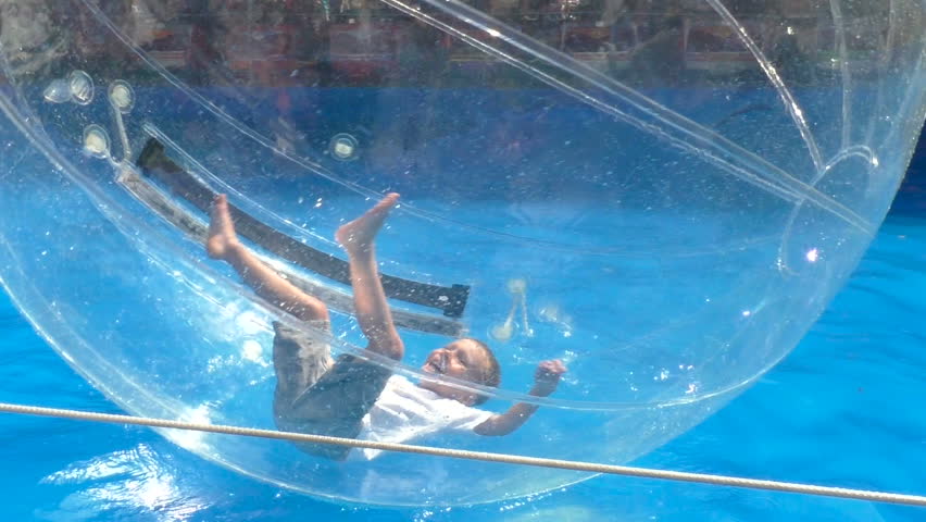 VALENCIA, SPAIN, MAY 19, 2015: People Flounder Inside Inflatable ...