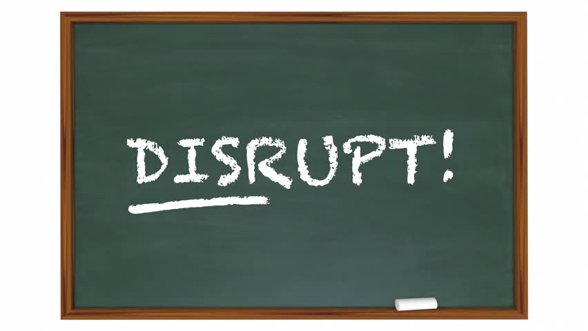 Disrupt Change Rethink Word Disruption Stock Footage Video (100% ...