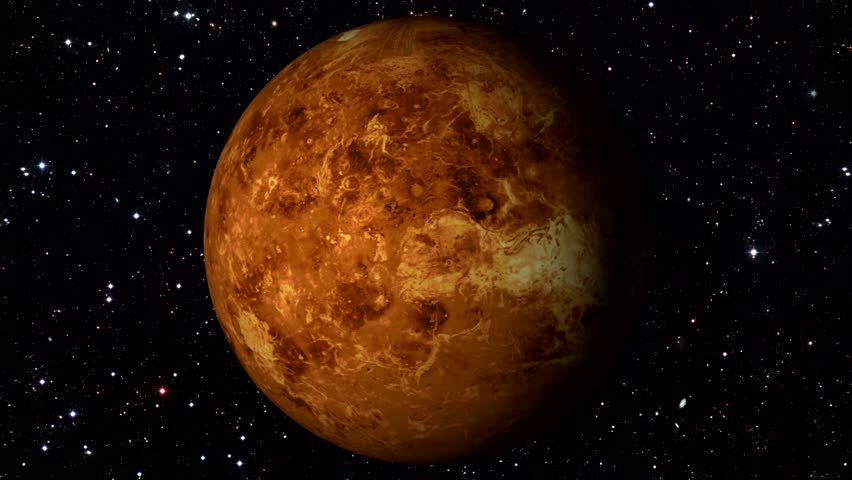 Venus Rotating, The Venus Spinning, Full Rotation, Seamless Loop ...