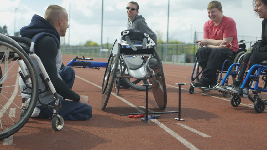 4k Young Disabled Adults Taking Stock Footage Video (100% Royalty-free ...