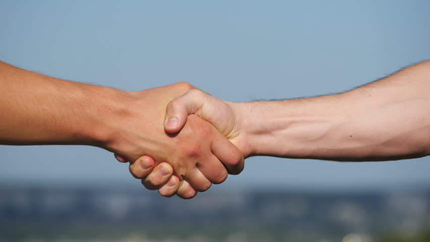 Businessmans Handshake. Successful Businessmen Handshaking After Good ...