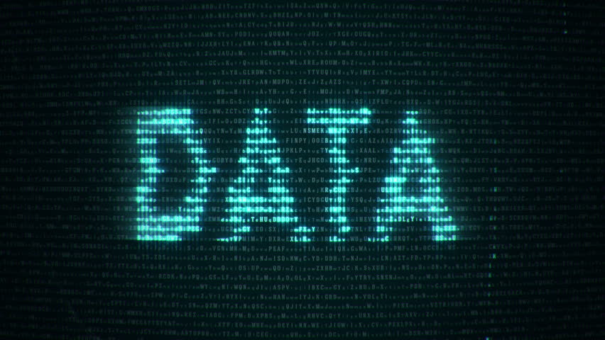 Cyber Crime Animation With Encrypted Data Stock Footage Video 7930453 ...