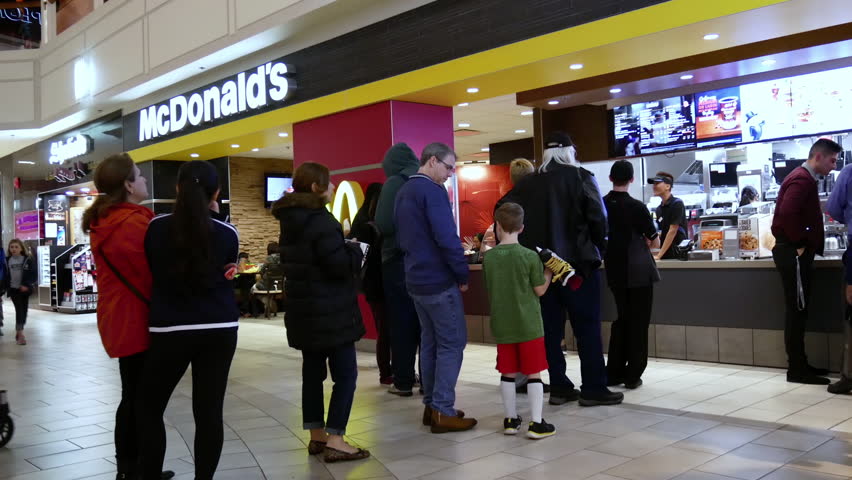 Coquitlam, BC, Canada - October 20, 2016 : Motion Of People Line Up For ...