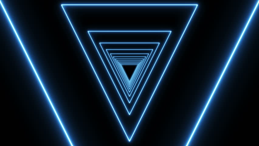 Abstract Audio Visualizer Glowing Triangle Meters. High Definition ...