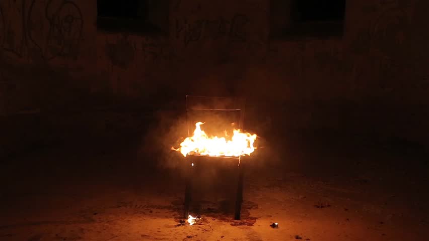 Chair On Fire in an Stock Footage Video (100% Royalty-free) 20754877 ...