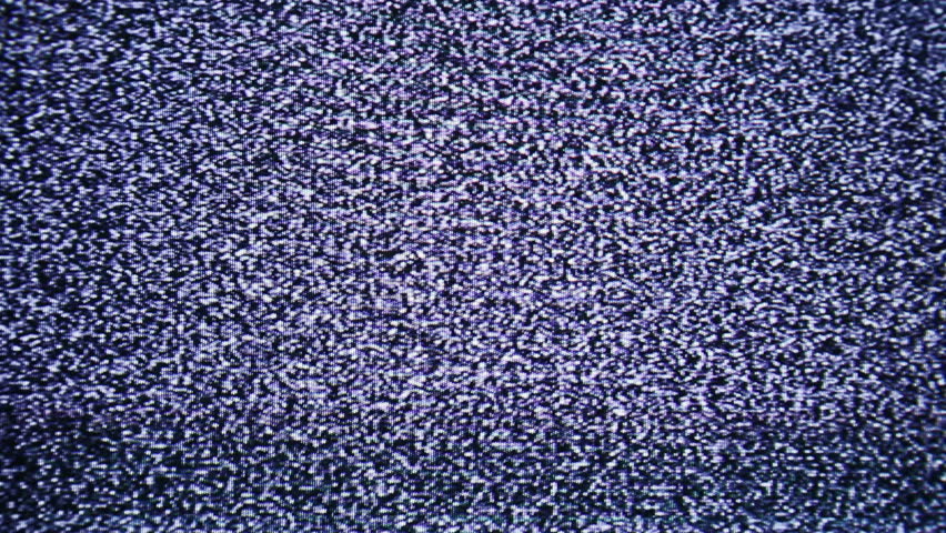 Blank Television TV Screen With White Noise Or Static Snow Being ...
