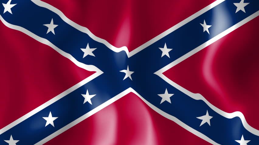 A Close Up Of Confederate Battle Flag Or St Andrews Cross In Use During ...