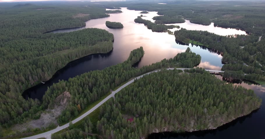 Sunset on the Lake in Finland image - Free stock photo - Public Domain ...