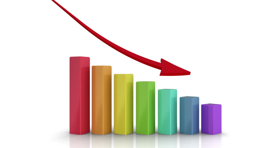 Stock video of 3d graph \x96 falling data chart | 2194417 | Shutterstock