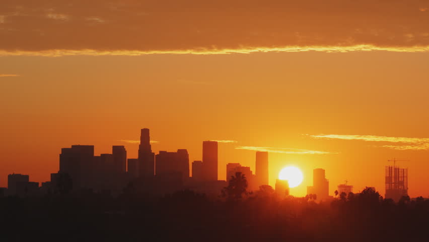 LOS ANGELES - CIRCA OCTOBER 2013: Time Lapse Shot Of The Sun Rising ...