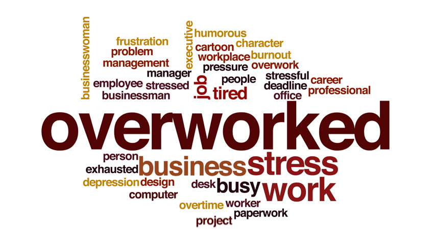 Overworked Animated Word Cloud. Stock Footage Video (100% Royalty-free ...