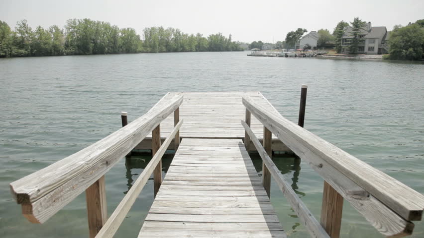 View from River Boat Dock Stock Footage Video (100% Royalty-free ...