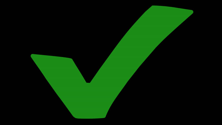 Green Check Mark with Embedded Stock Footage Video (100% Royalty-free ...