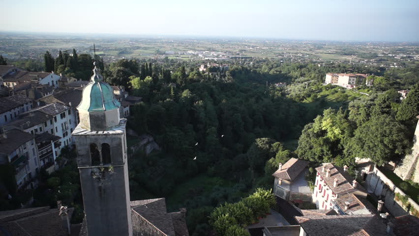 Aerial: Asolo, Treviso, Italia Stock Footage Video (100% Royalty-free ...