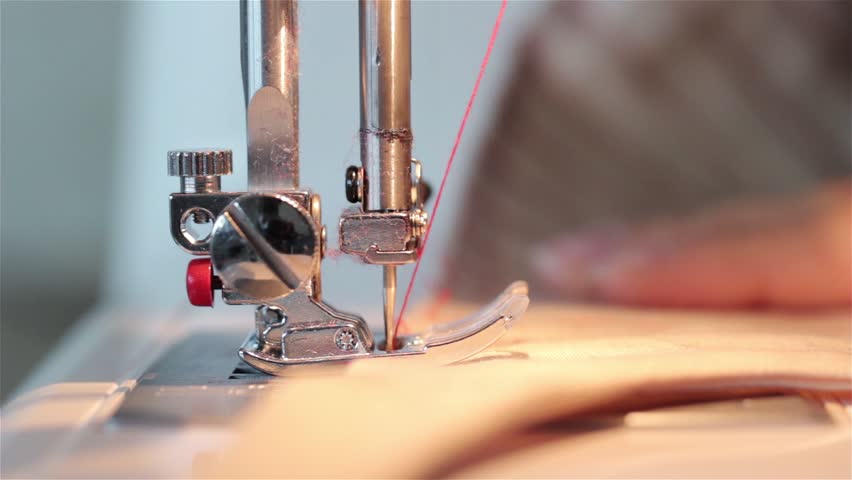 Sewing Machine Close Up. Sew Stock Footage Video (100% Royalty-free ...