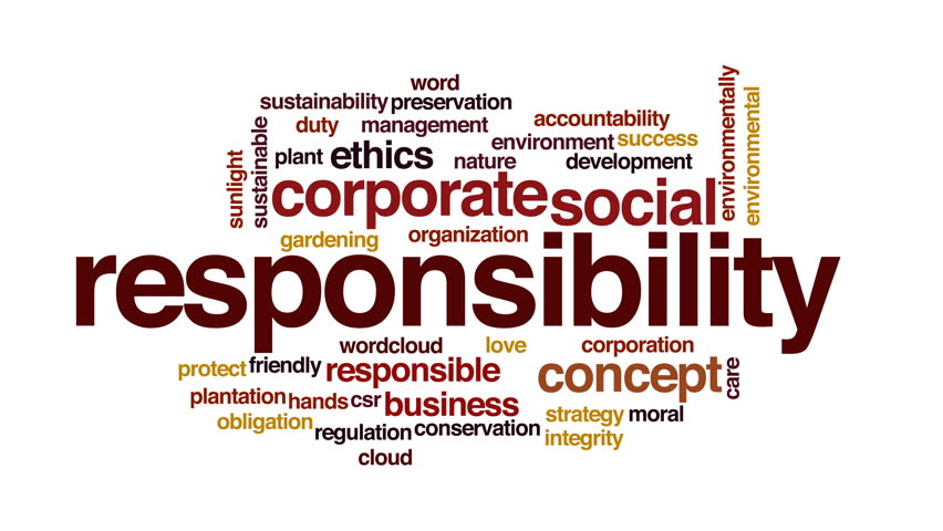 Responsibility Animated Word Cloud, Text Design Animation. Stock ...
