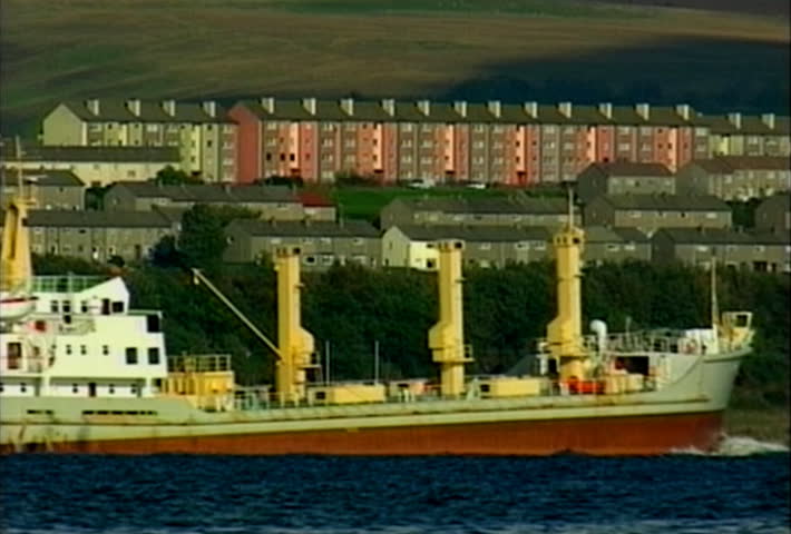 Ship in Channel Stock Footage Video (100% Royalty-free) 2363447 ...