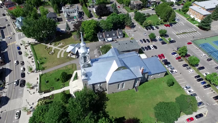 Stock video of aerial view of village of saint-sauveur, | 23827867 ...
